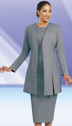 Ben Marc 2296-SIL Church Usher Suit